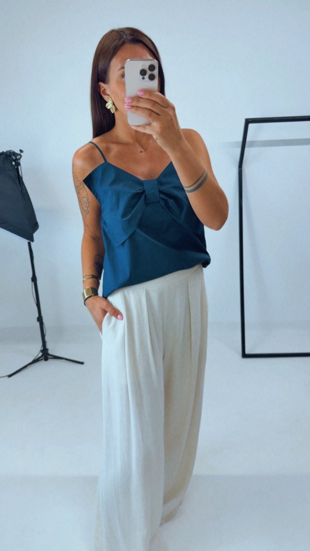 TOP S MAŠLÍ BLUE | Dámské stylové oblečení - GE-style.cz
